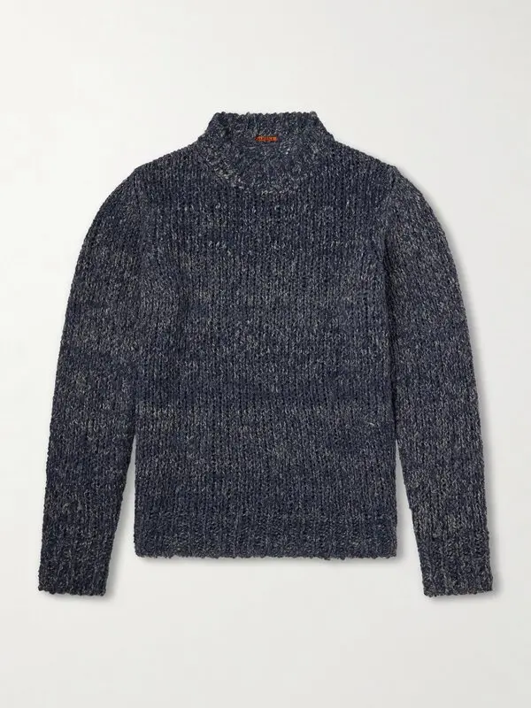 Barena Venezia Alpaca, Wool And Linen-blend Sweater - Blue