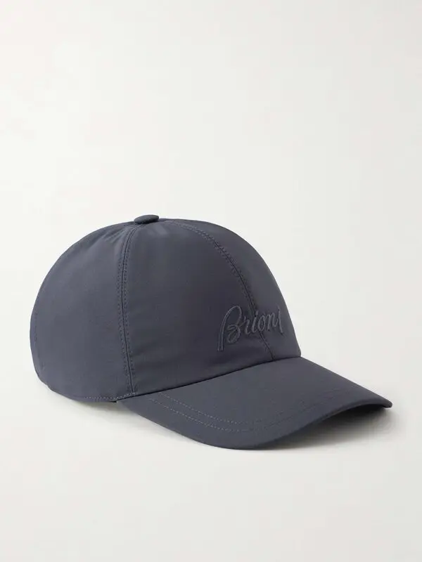 Brioni Logo-embroidered Shell Baseball Cap