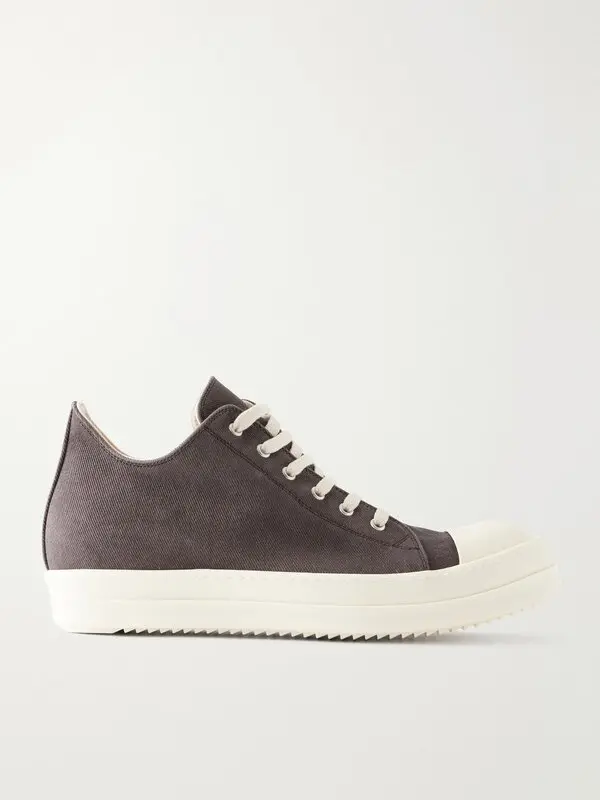 Rick Owens Ramones Denim Lace-up Sneakers