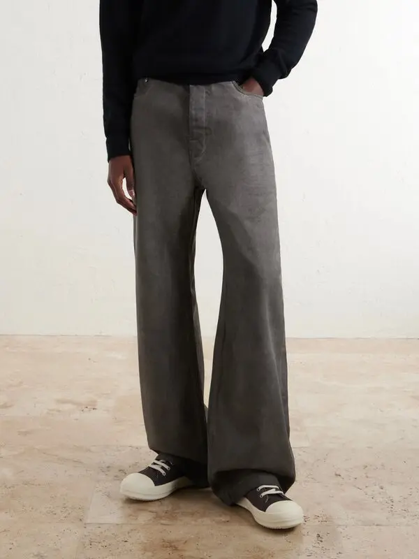 Rick Owens Ramones Denim Lace-up Sneakers