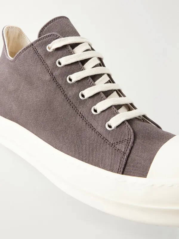Rick Owens Ramones Denim Lace-up Sneakers