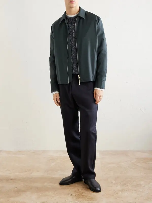 Barena Venezia Straight-leg Herringbone Virgin Wool Trousers