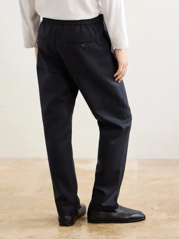Barena Venezia Straight-leg Herringbone Virgin Wool Trousers