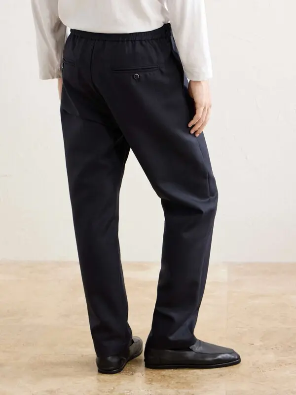Barena Venezia Straight-leg Herringbone Virgin Wool Trousers