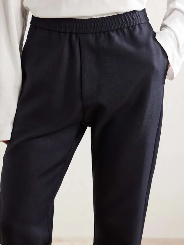 Barena Venezia Straight-leg Herringbone Virgin Wool Trousers