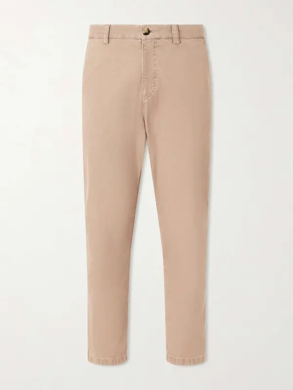 Brunello Cucinelli Straight-leg Cotton Trousres