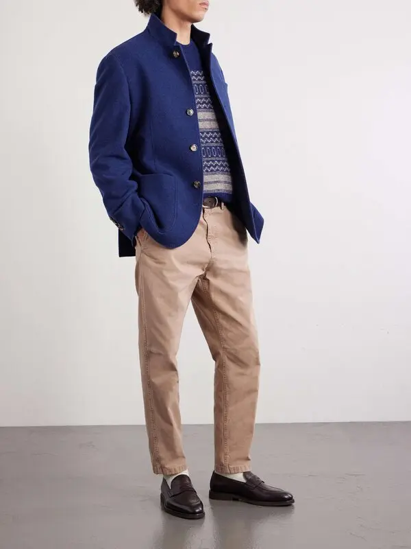 Brunello Cucinelli Straight-leg Cotton Trousres