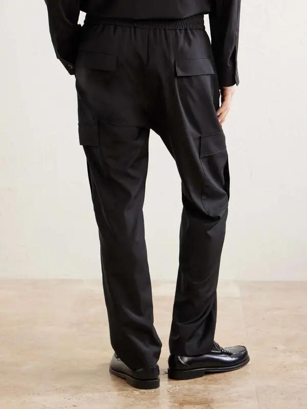 Barena Venezia Straight-leg Virgin Wool-gabardine Cargo Trousers