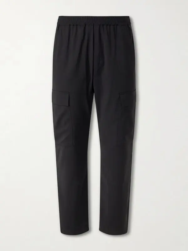 Barena Venezia Straight-leg Virgin Wool Gabardine Cargo Trousers - Black