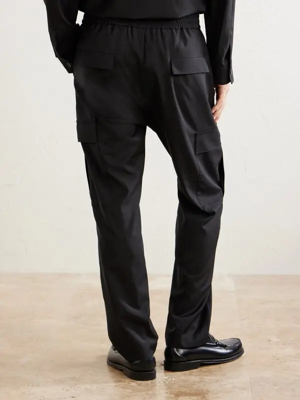 Barena Venezia Straight-leg Virgin Wool-gabardine Cargo Trousers