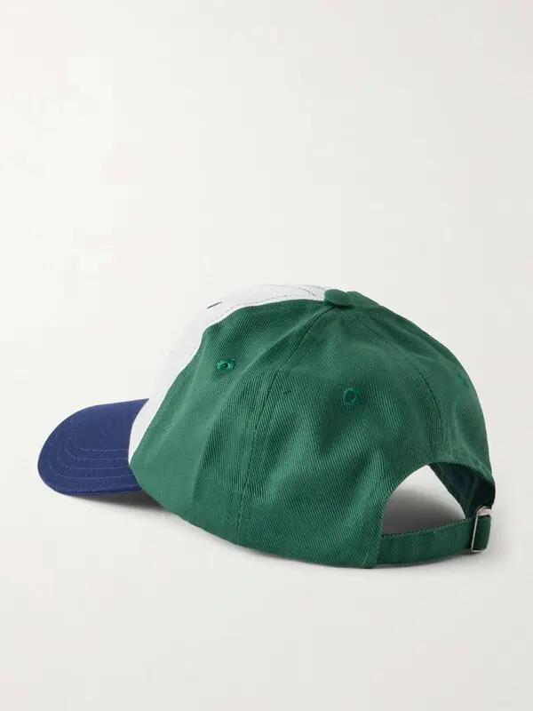 DRAKE'S Logo-embroidered Cotton-twill Baseball Cap
