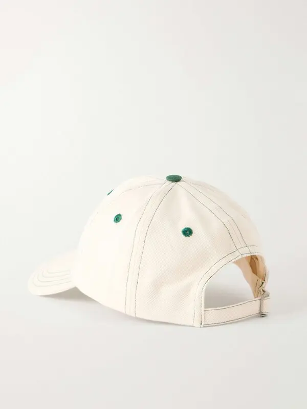 DRAKE'S Embroidered Cotton-twill Cap