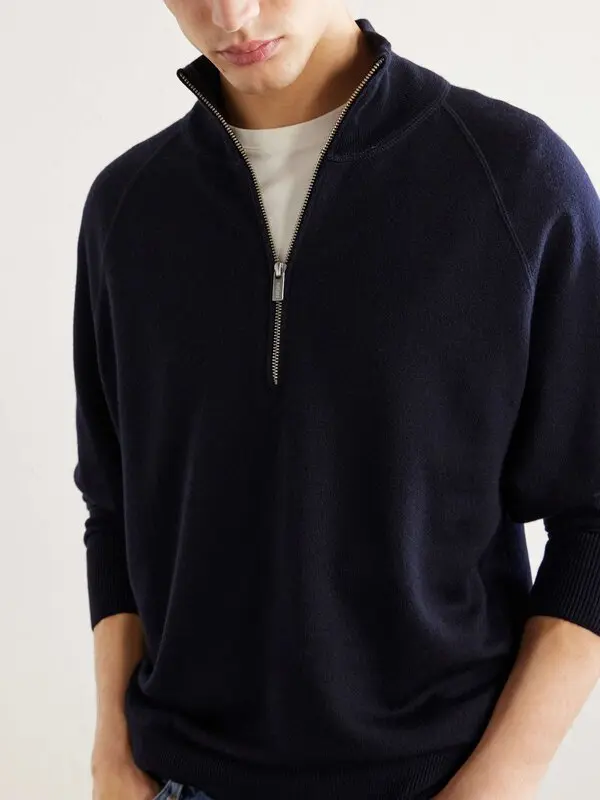 Barena Venezia Merino Wool Half-zip Sweater