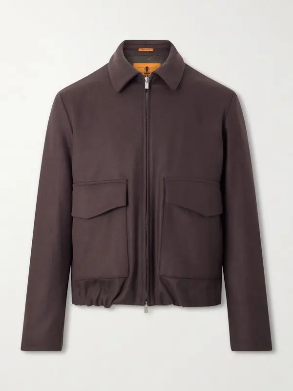 Barena Venezia Wool-blend Felt Blouson Jacket - Brown