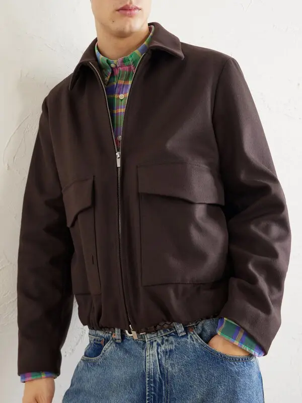 Barena Venezia Wool-blend Felt Blouson Jacket