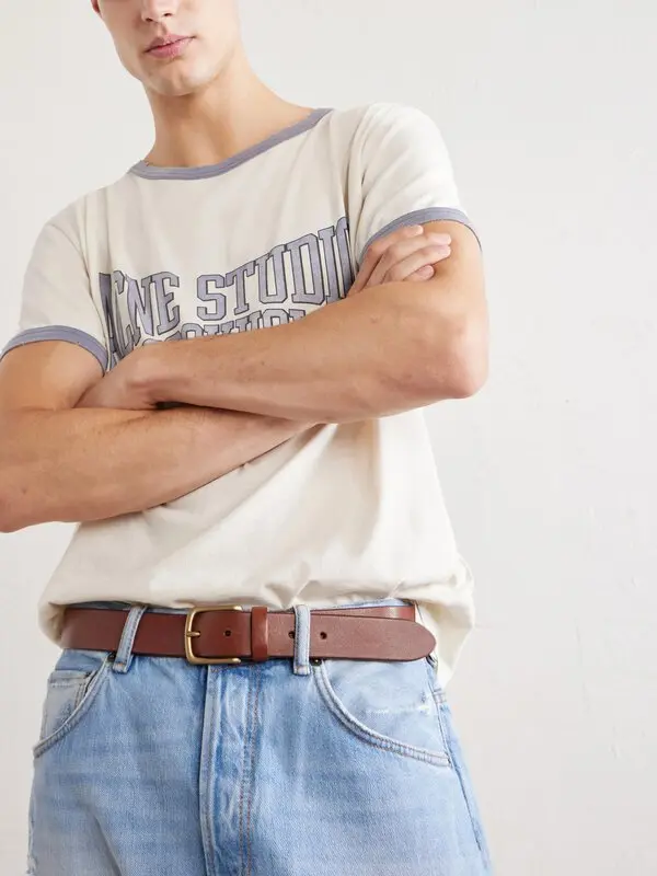 Acne Studios Logo-print Cotton-jersey T-shirt - Neutrals