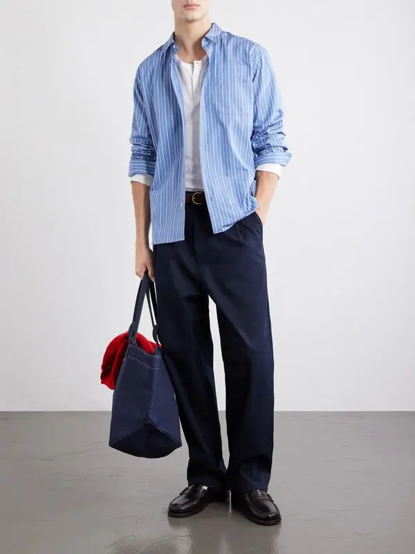 A.p.c. Malo Striped Cotton-poplin Shirt