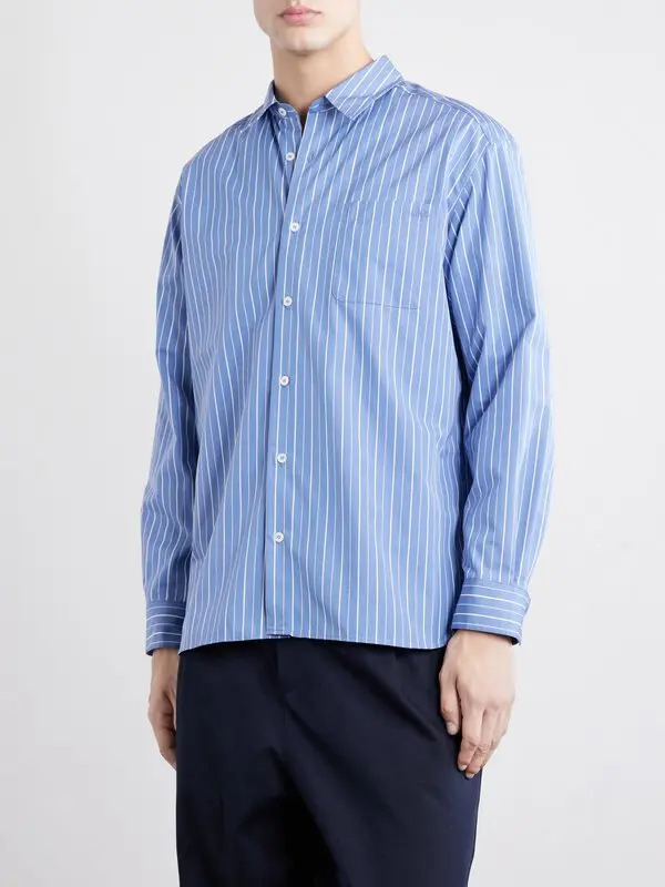 A.p.c. Malo Striped Cotton-poplin Shirt
