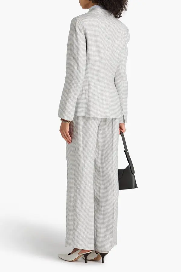 Theory Houndstooth Linenblend Blazer