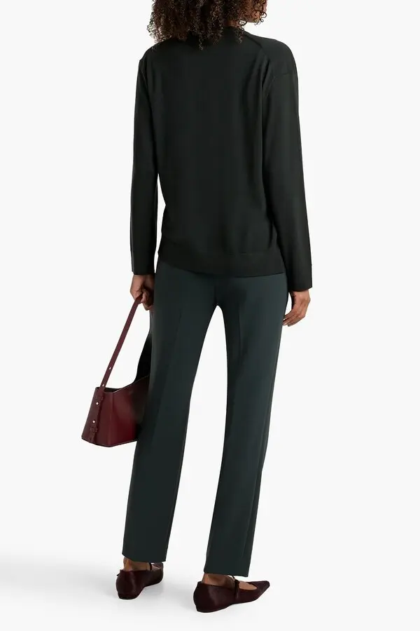 Theory Wool Cardigan - Dark Green