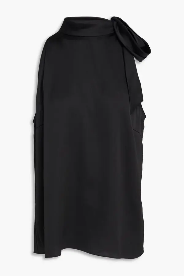 Theory Pussybow Crepe De Chine Top