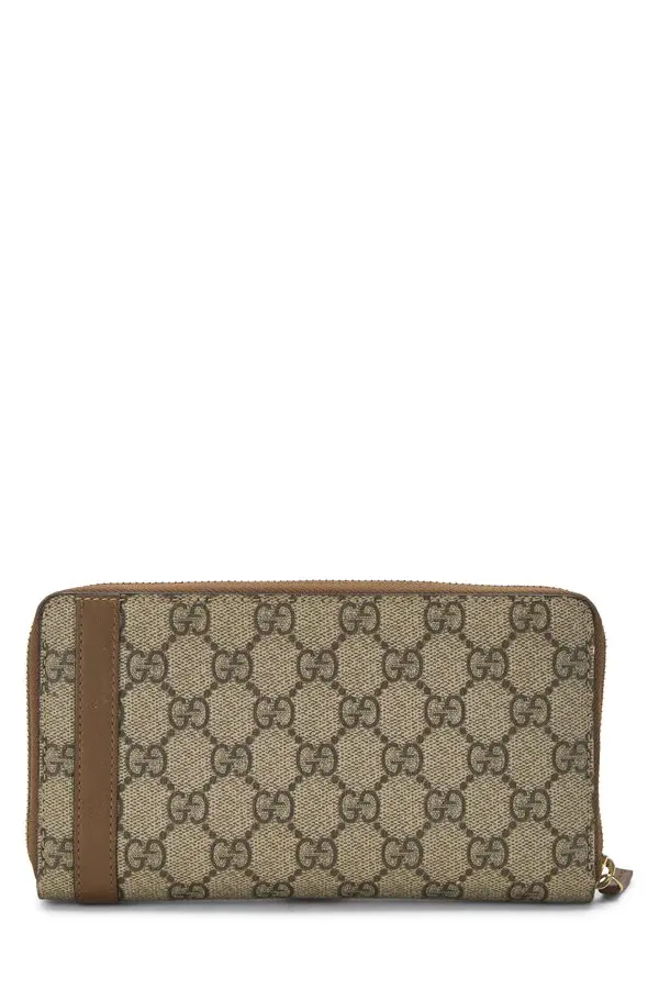 Gucci Gg Supreme Canvas Nice Zip Around Wallet