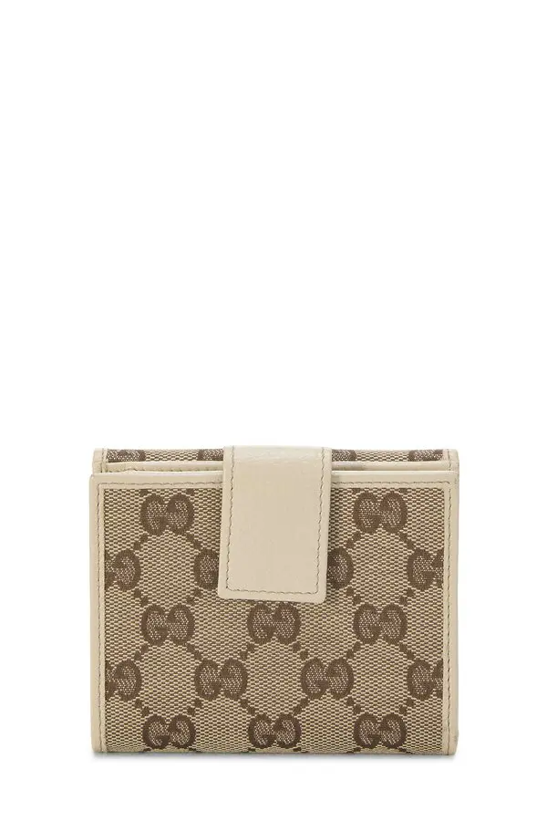 Gucci Cream Original Gg Canvas French Wallet