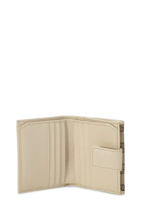 Gucci Cream Original Gg Canvas French Wallet