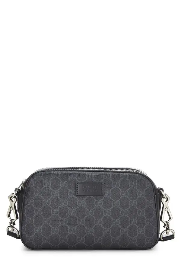 Gucci Gg Supreme Coated Canvas Crossbody Bag With Web Stripe