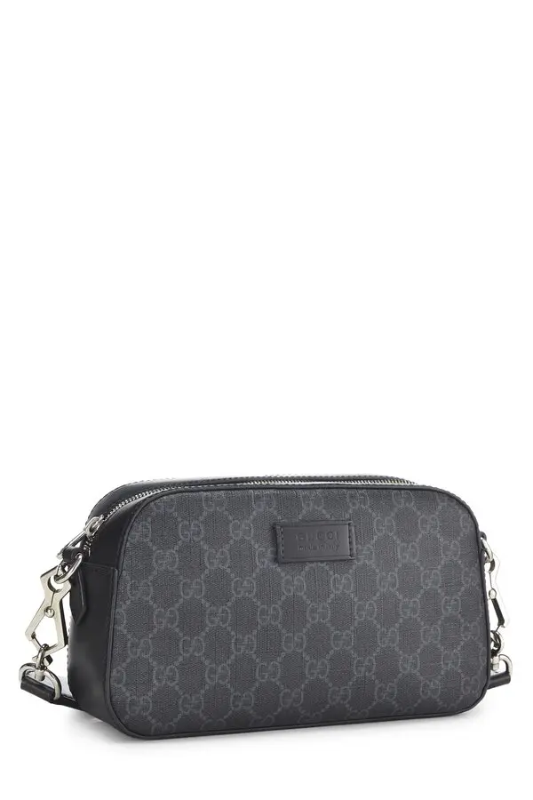 Gucci Gg Supreme Coated Canvas Crossbody Bag With Web Stripe