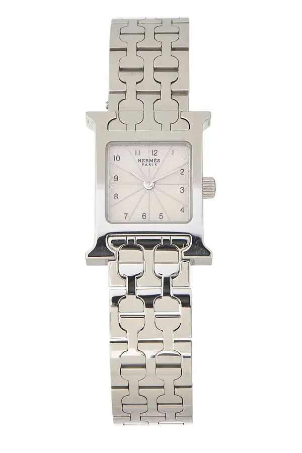 Hermès Stainless Steel Heure H Watch - Silver