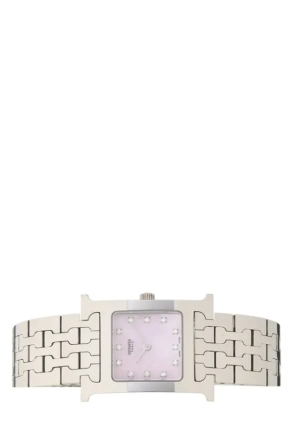 Hermès Stainless Steel Heure H Watch