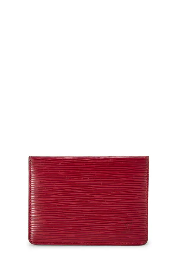 LOUIS VUITTON Epi Porte 2 Cartes Vertical - Red