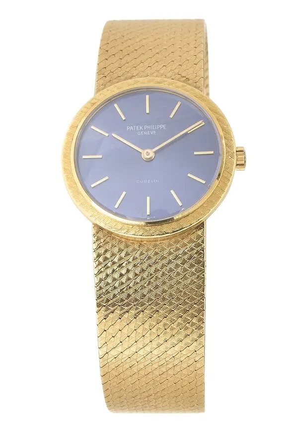 Patek Philippe Calatrava Yellow Watch - Blue