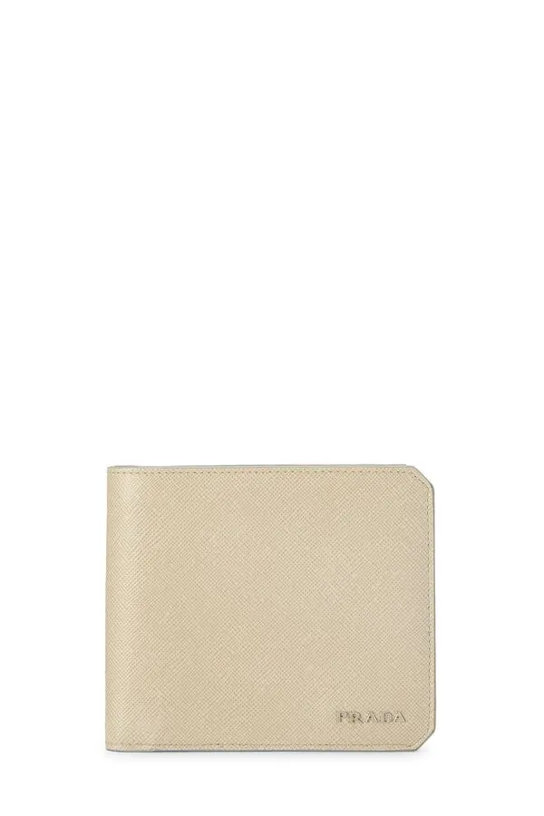 Prada Cream Saffiano Bifold Wallet