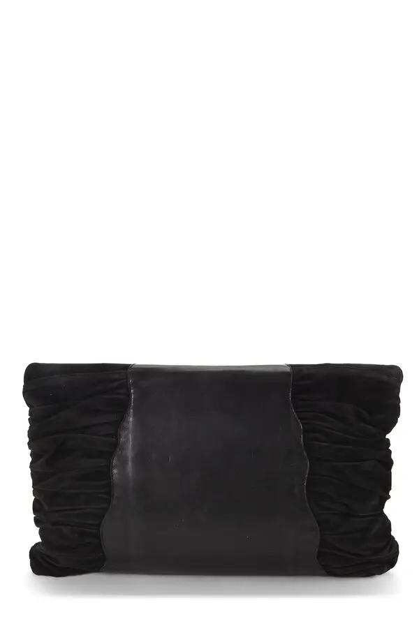 Chrome Hearts Leather Fleur-de-lis Clutch
