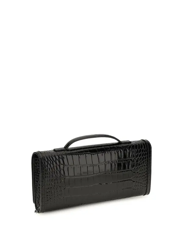 ROGER VIVIER Belle Vivier Crocodile-effect Clutch