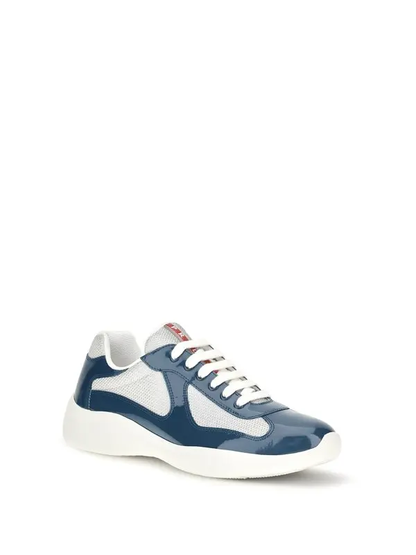 Prada America's Cup Sneakers In Patent Leather And Technical Fabric
