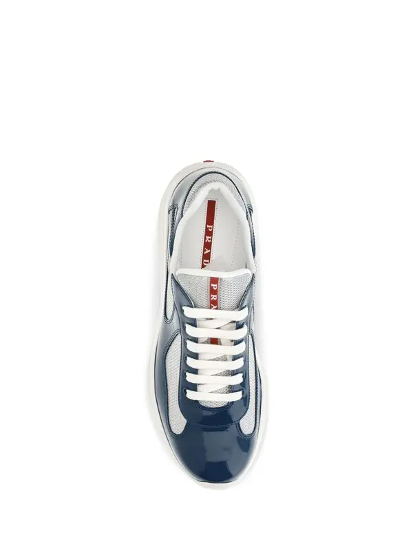 Prada America's Cup Sneakers In Patent Leather And Technical Fabric