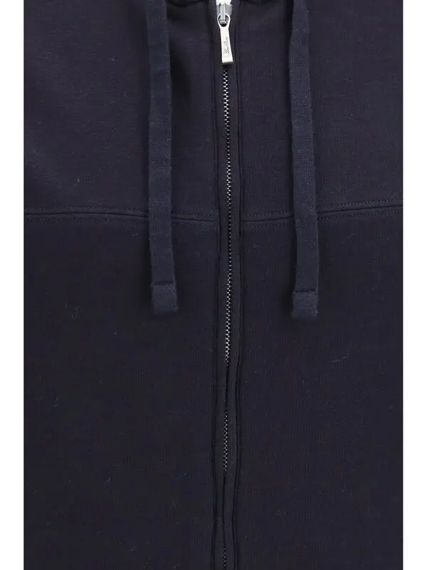 Loro Piana Neem Cotton And Cashmere Bomber Hoodie - Blue