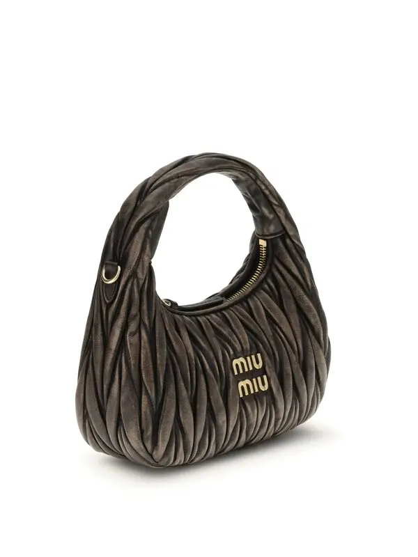 Miu Miu Wander Bag In Quilted Leather - Brown