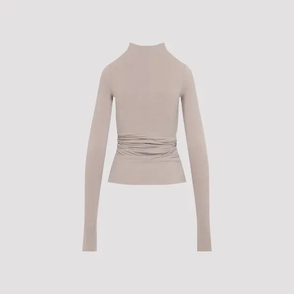 Rick Owens Long Sleeve Jersey Top With Geometric Cut-out - Multicolor