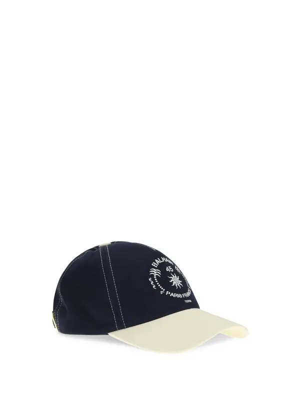 Balmain Bicolor Baseball Cap With Logo