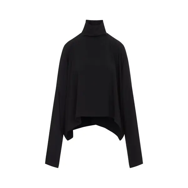 Rick Owens Jumbo Cropped Top - Black