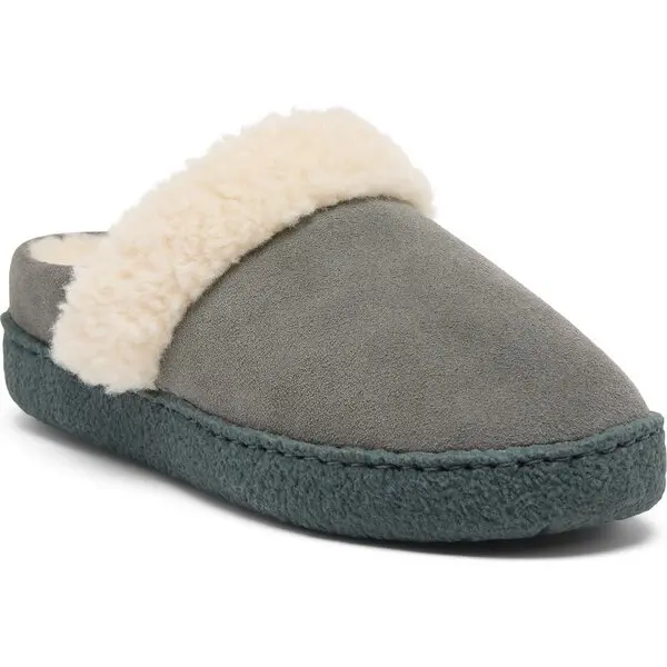 Sorel Nakiska Iii Faux Shearling Lined Slide Slipper - Quarry/grill