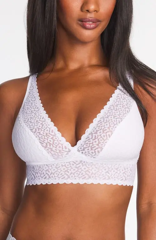 Wacoal High Bar Lace Trim Bralette - White