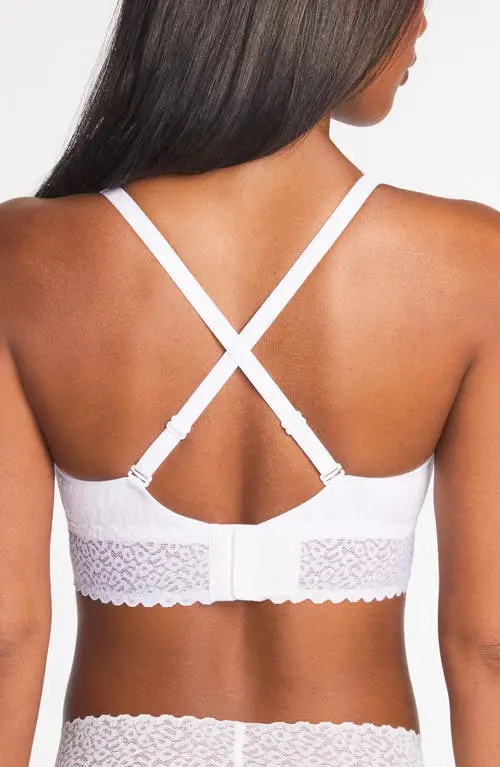 Wacoal High Bar Lace Trim Bralette - White