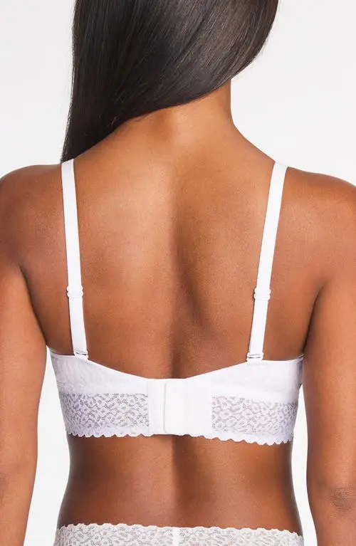 Wacoal High Bar Lace Trim Bralette - White