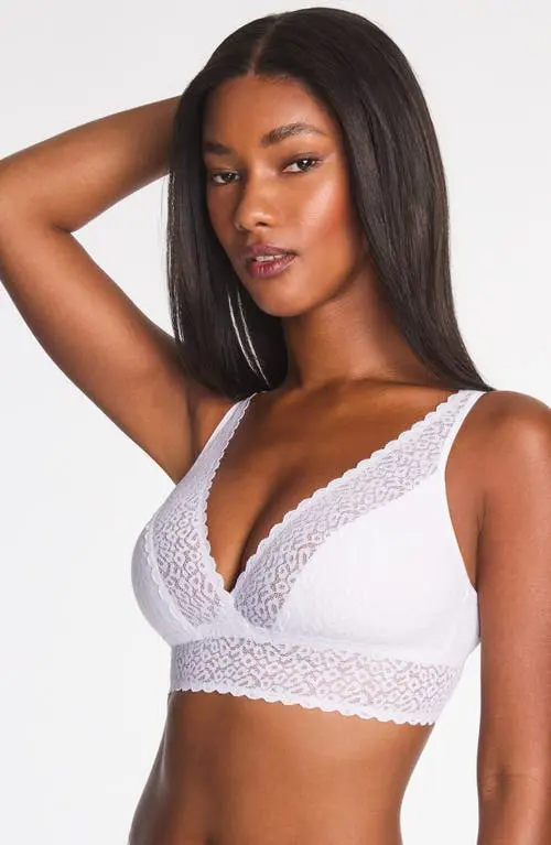 Wacoal High Bar Lace Trim Bralette - White