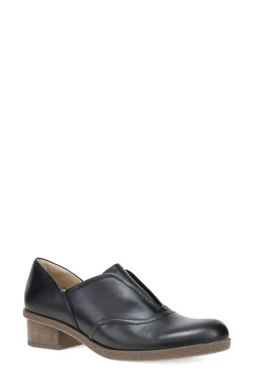 Dansko Dru Waterproof Oxford Platform Shoe - Black Waterproof